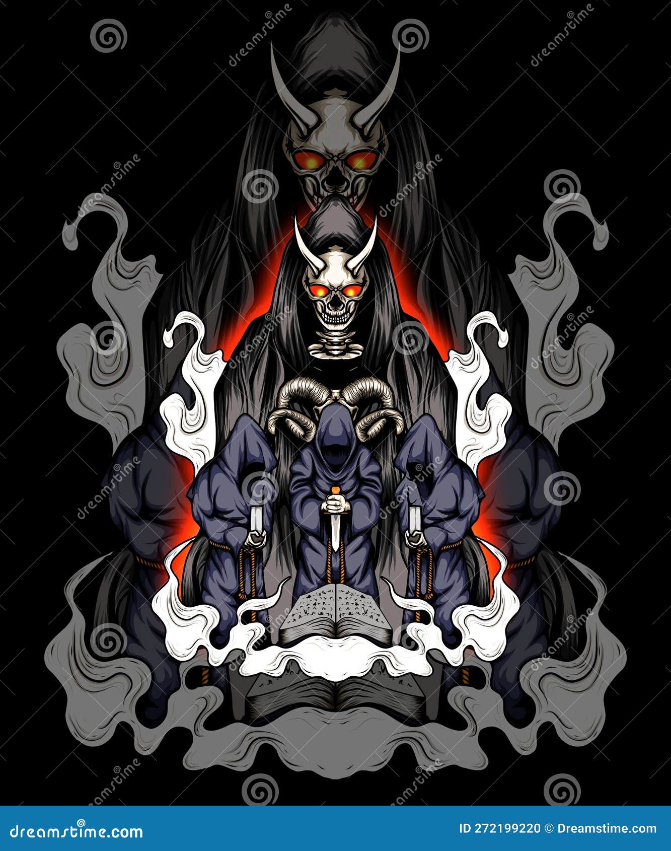Devil Worship God Illustration Design Image Stock Illustration ...