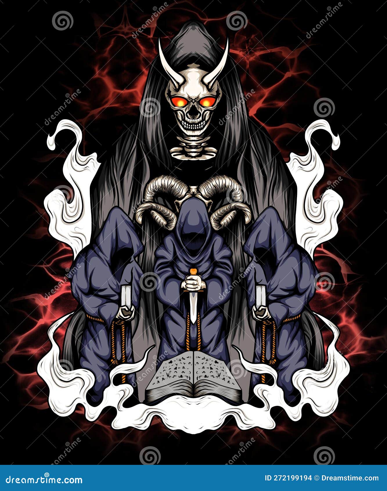 Devil Worship God Illustration Design Image Stock Illustration ...