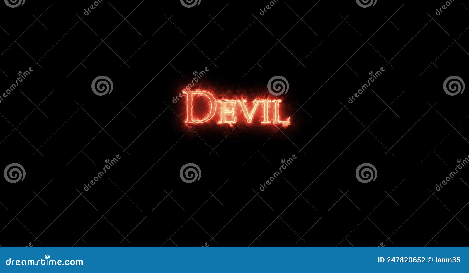 Devil Written with Fire. Loop Stock Footage - Video of genie, legend ...