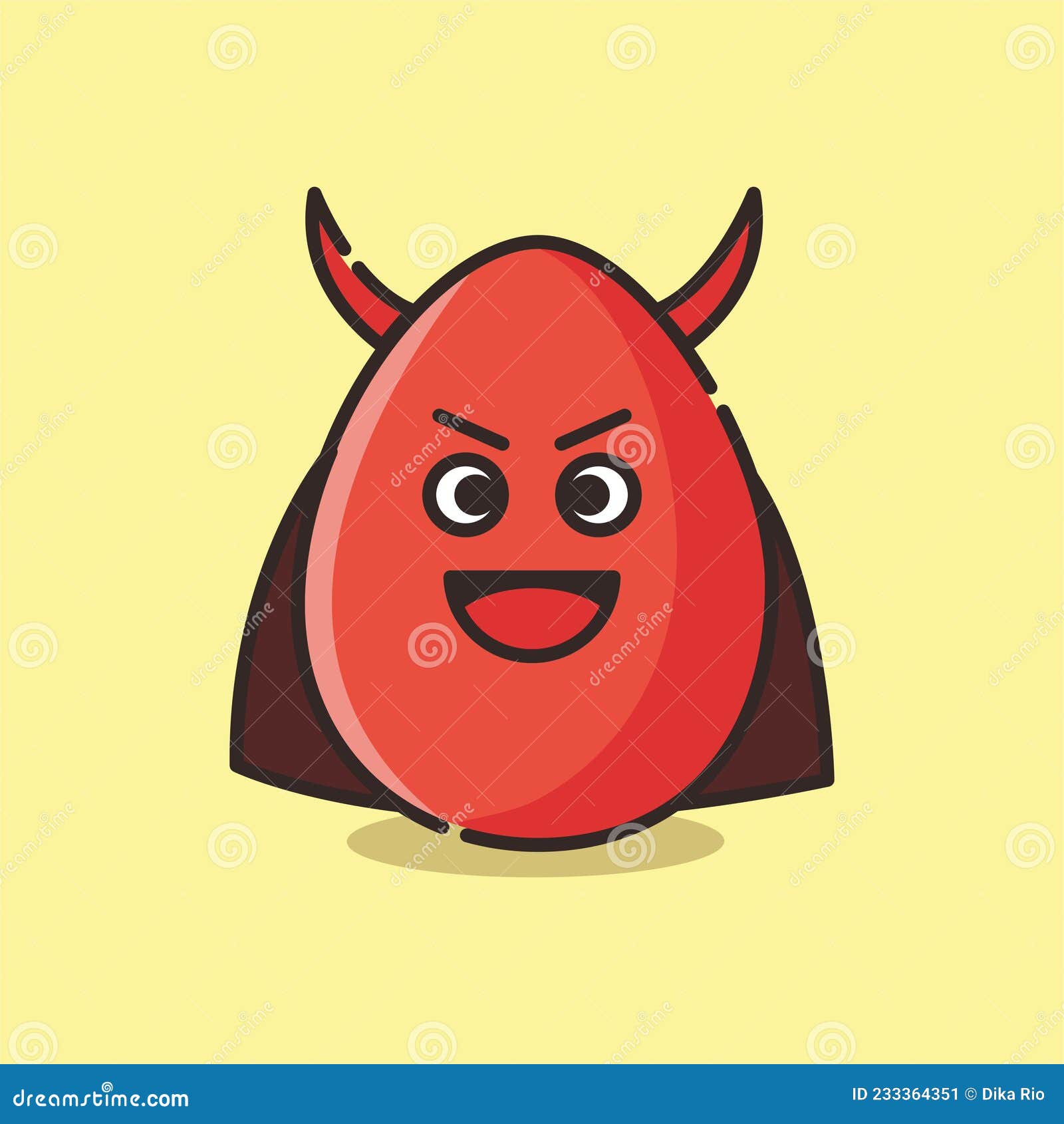 Deviled egg character stock vector. Illustration of funny - 233364351