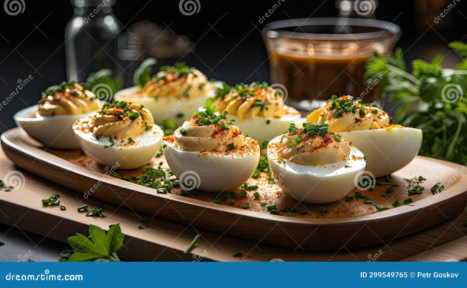 Deviled Eggs. Classic American Appetizer Favorite Stock Image - Image ...