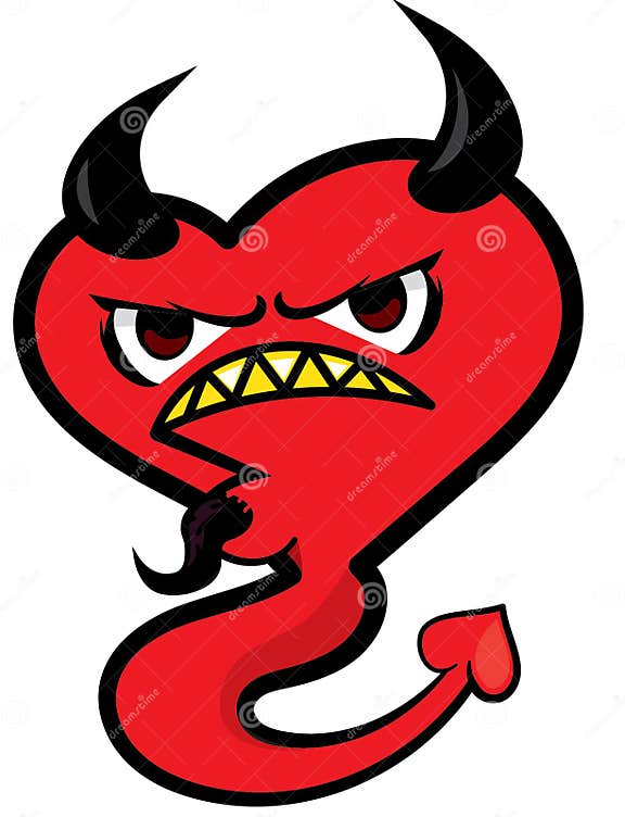 Devilish Heart stock illustration. Illustration of demon - 39739941