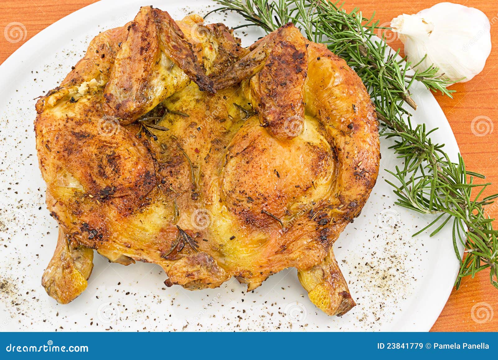 Devilled Chicken with Herbs Stock Image - Image of garnish, juniper ...