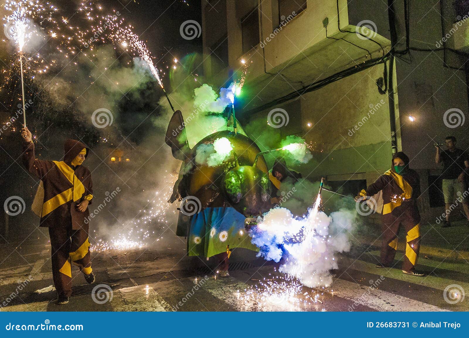 Devils Dance Group on Correfoc Performance Editorial Photo - Image of ...