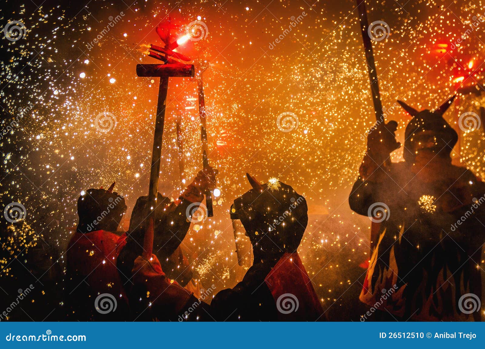 Devils Dance Group on Firerun Performance Editorial Image - Image of ...