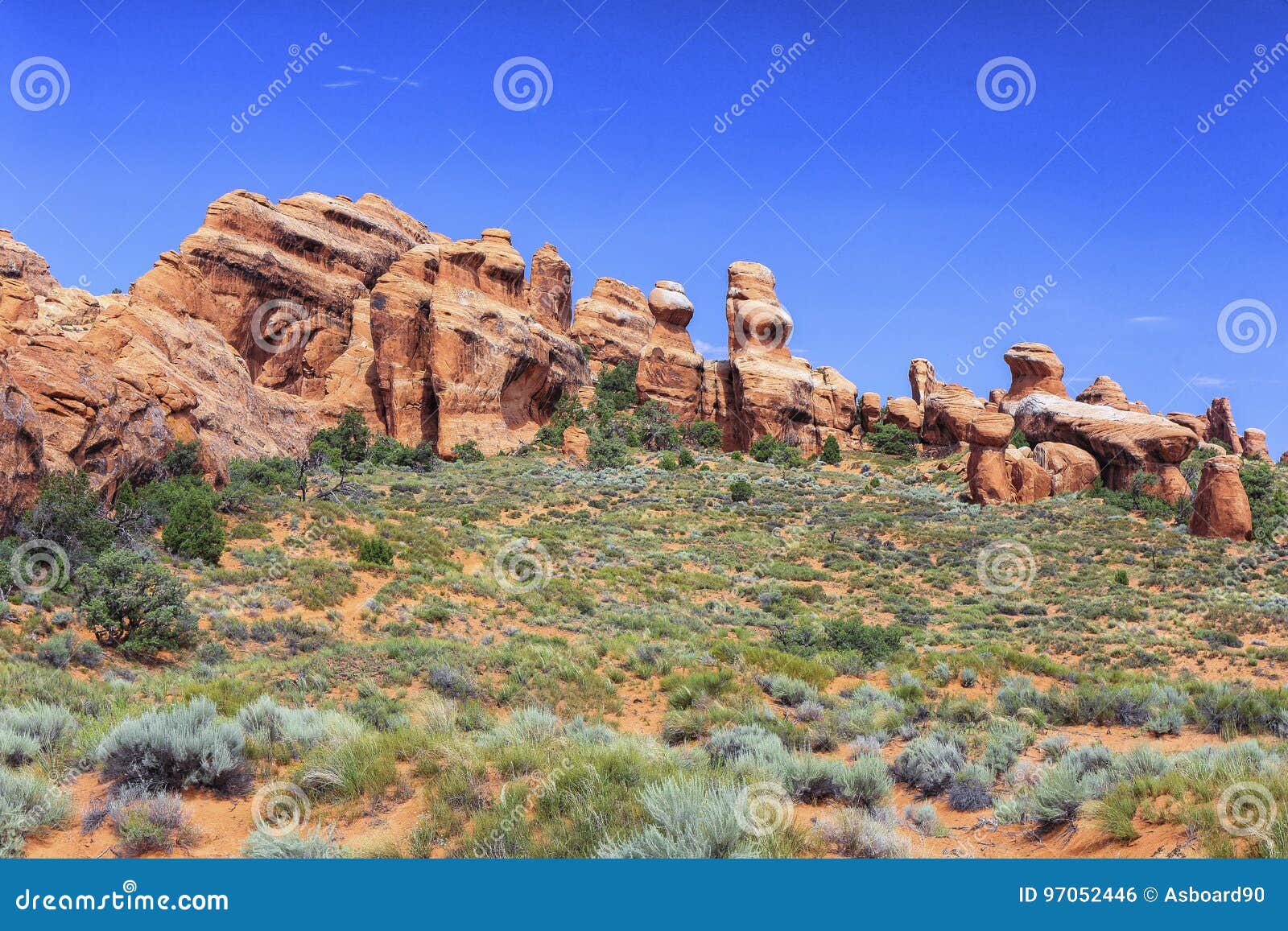 Devils Garden Trail, Arches National Park, Utah Stock Photo - Image of ...