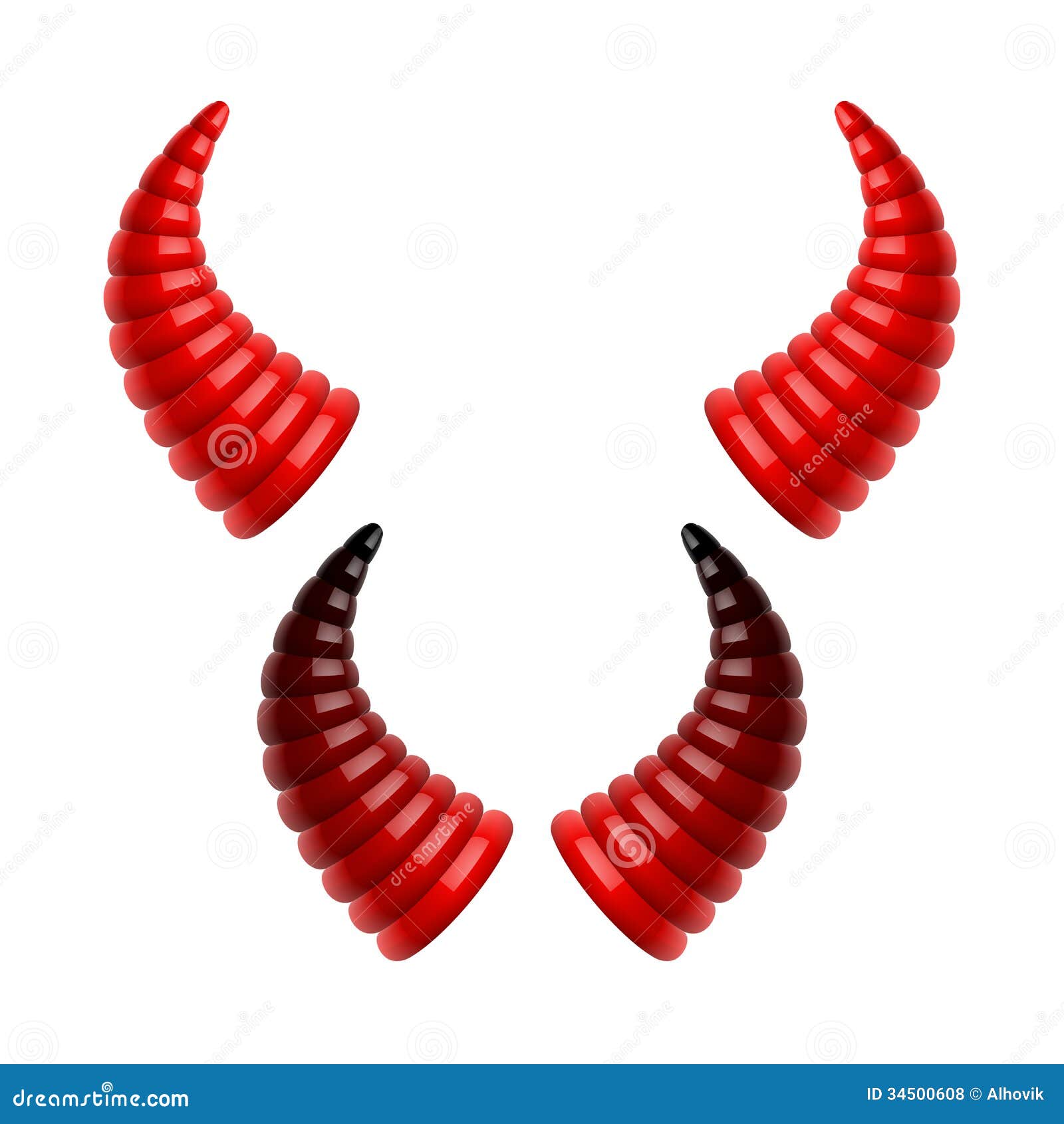 Devils horns stock vector. Illustration of mythical, shape - 34500608