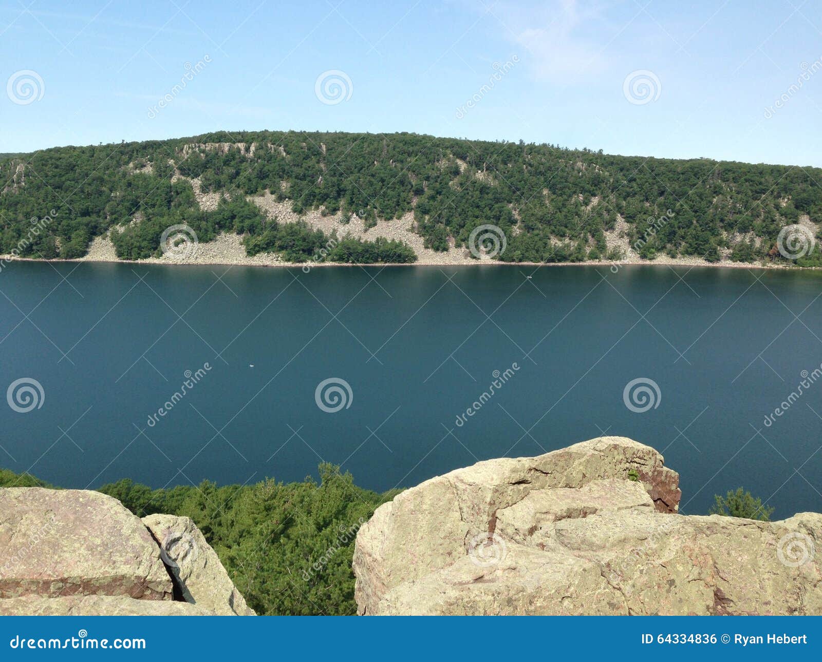 Cliff Facing Devils Lake Stock Photos - Free & Royalty-Free Stock ...