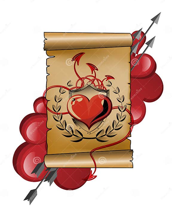 Devils Love stock vector. Illustration of collage, note - 18222034