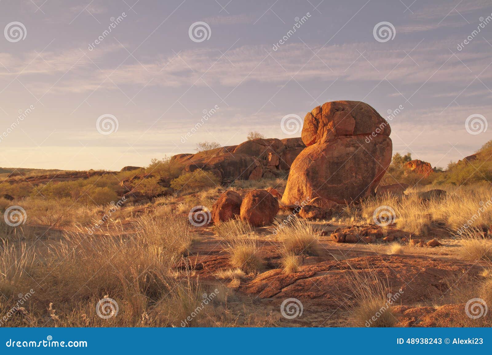 Devils Marbles stock image. Image of granite, evening - 48938243