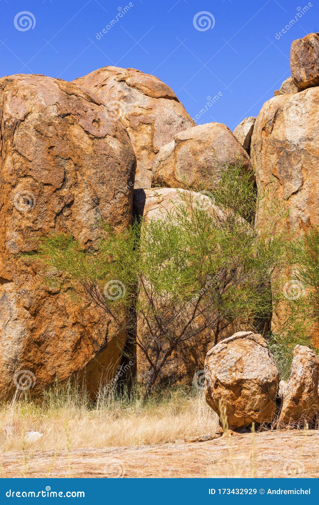 Devils Marbles rockface stock image. Image of front - 173432929