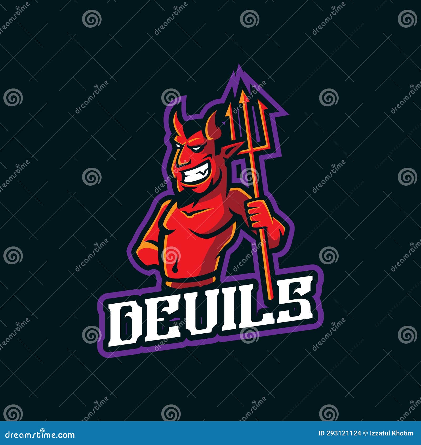 Devils Mascot Logo Design Vector with Modern Illustration Concept Style ...