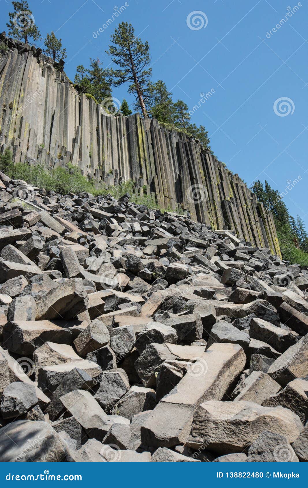 Devils Postpile National Monument in the Summer, in the Eastern Sierra ...
