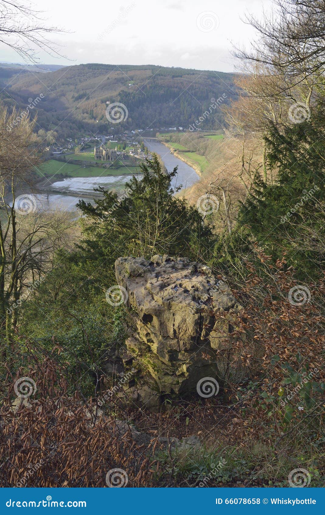 Devils Pulpit & Tintern Abbey Stock Photo - Image of british, nature ...