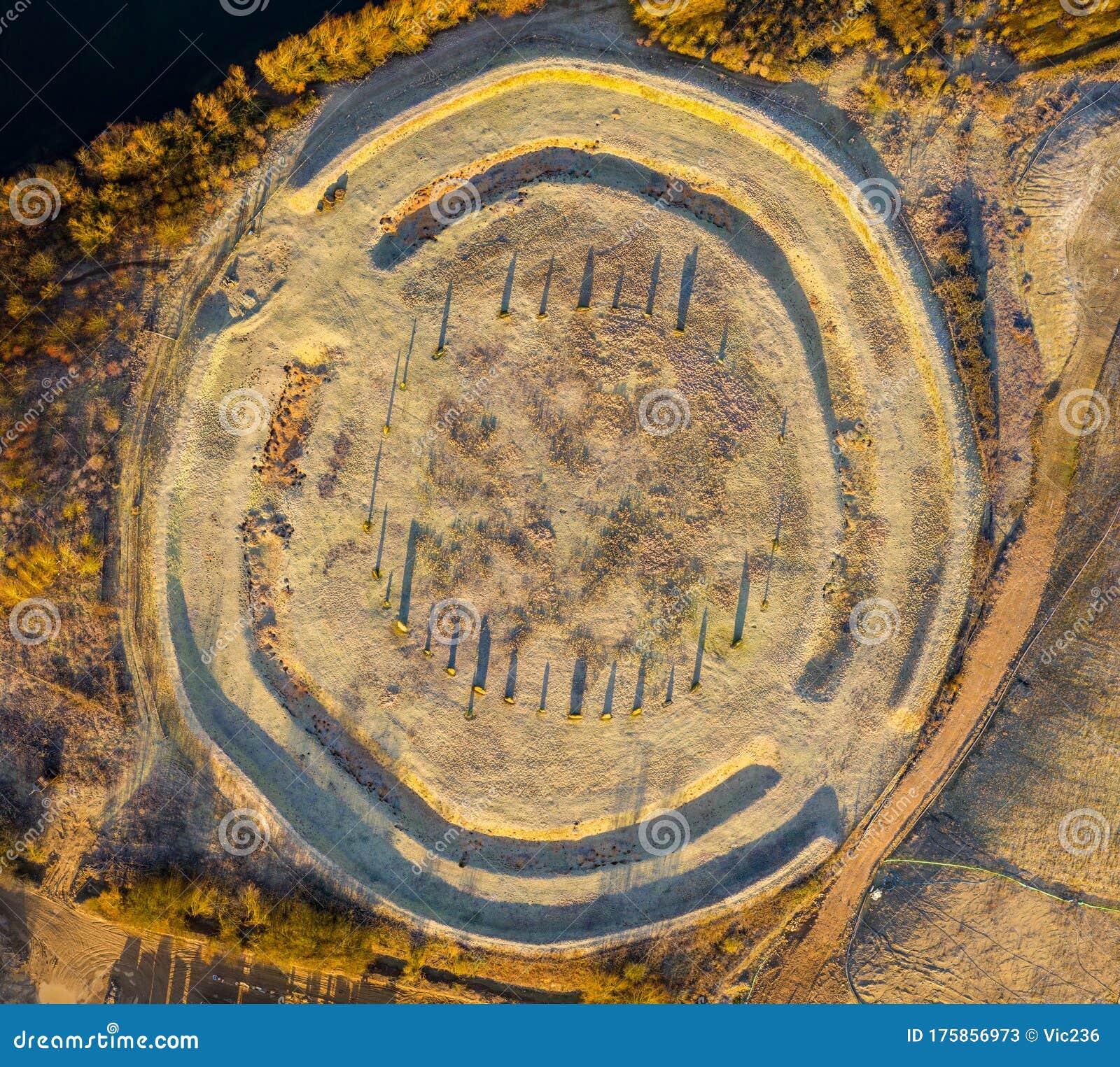 Devils Quoits Aerial Plan View Stock Image - Image of horizon, mystery ...