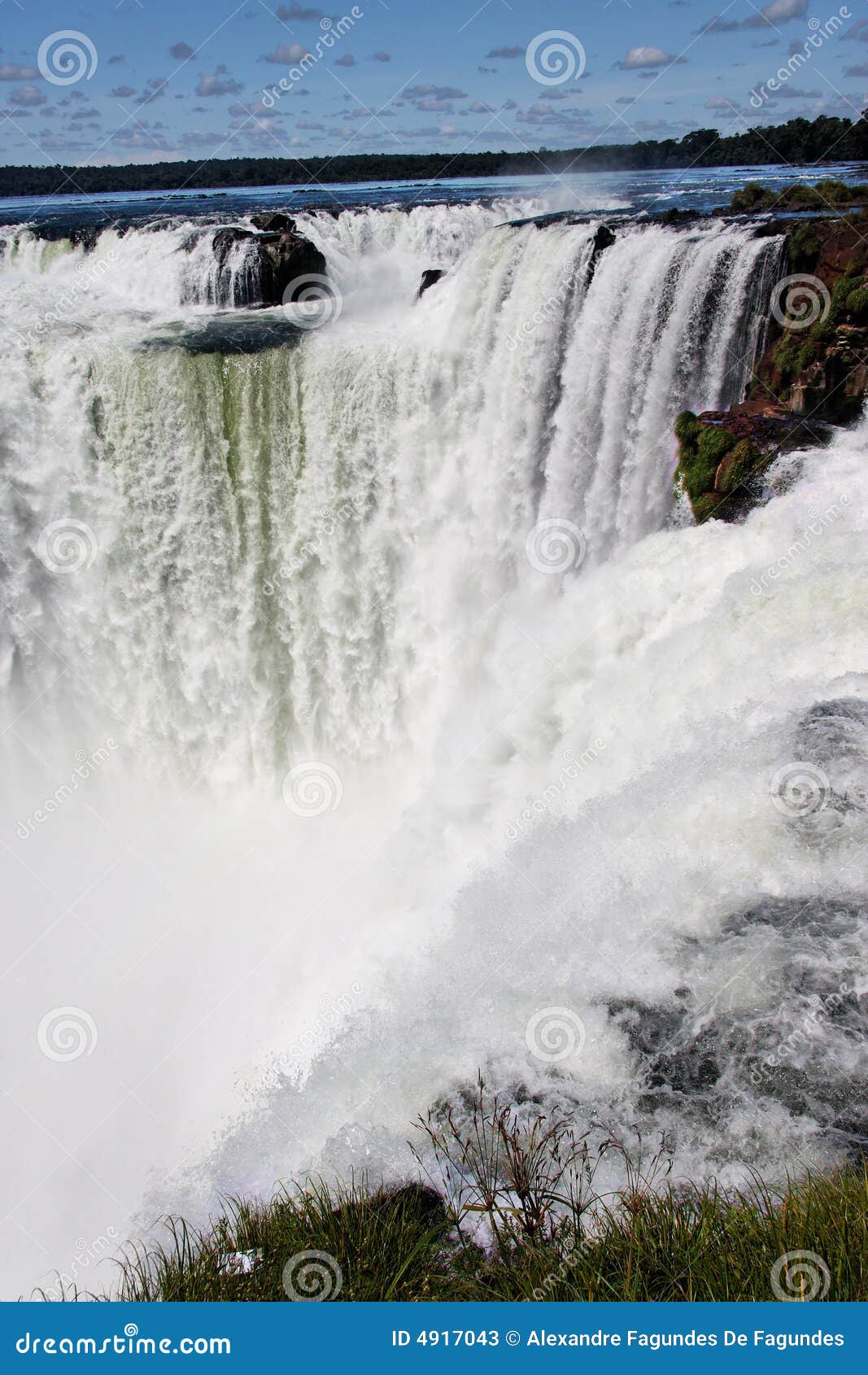 The Devils Throat At Iguazu Falls View From Argentinian Side - Brazil ...