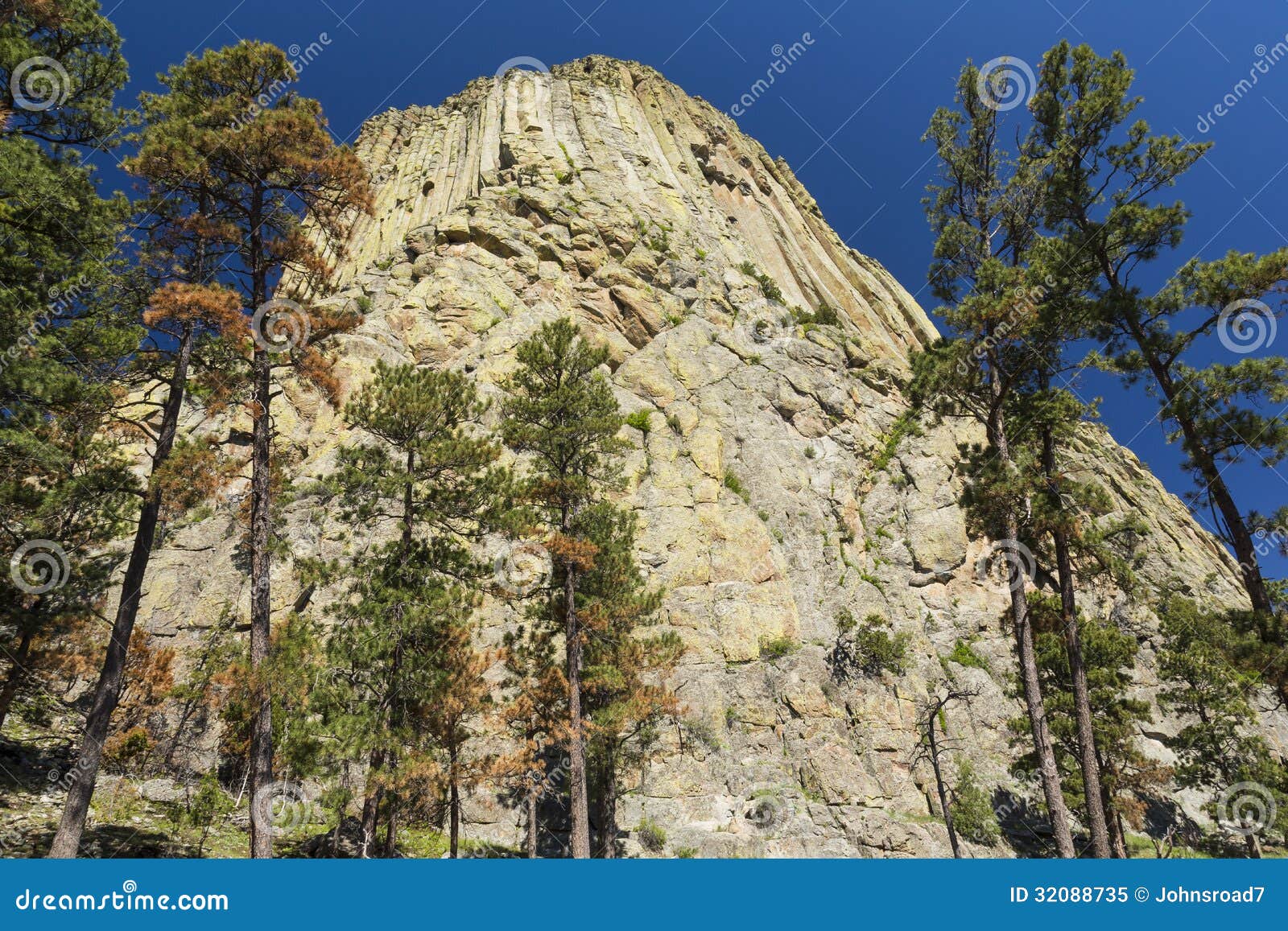 Devils Tower stock image. Image of intrusion, hills, scenic - 32088735
