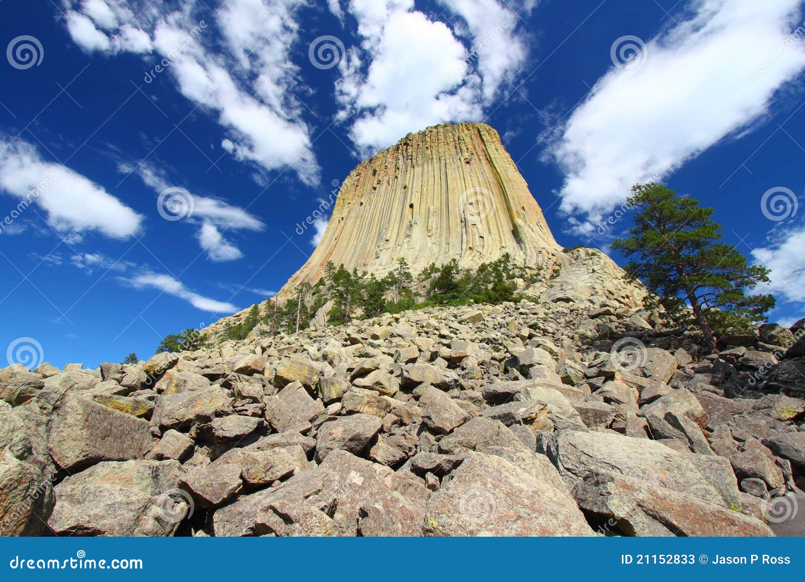 Devils Tower National Monument Stock Image - Image of park, pillar ...
