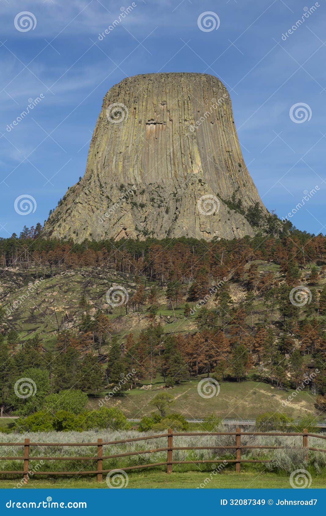 Devils Tower stock image. Image of vista, scenic, rock - 32087349