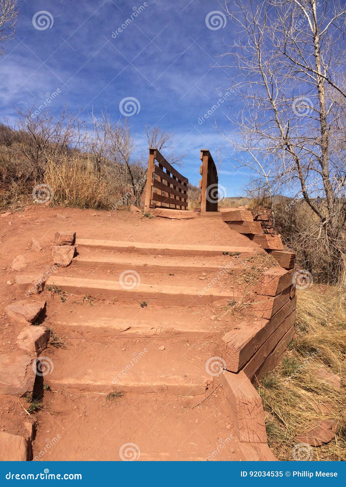 Devils Backbone Trail Stairs Stock Image - Image of trail, colorado ...