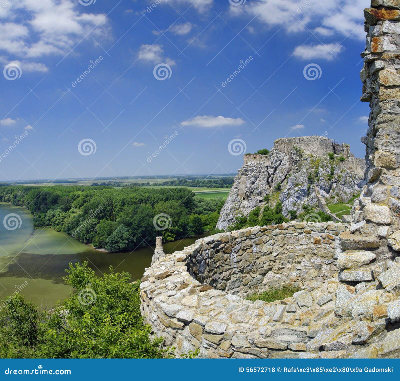 The Devin castle stock photo. Image of city, czechoslovakia - 56572718
