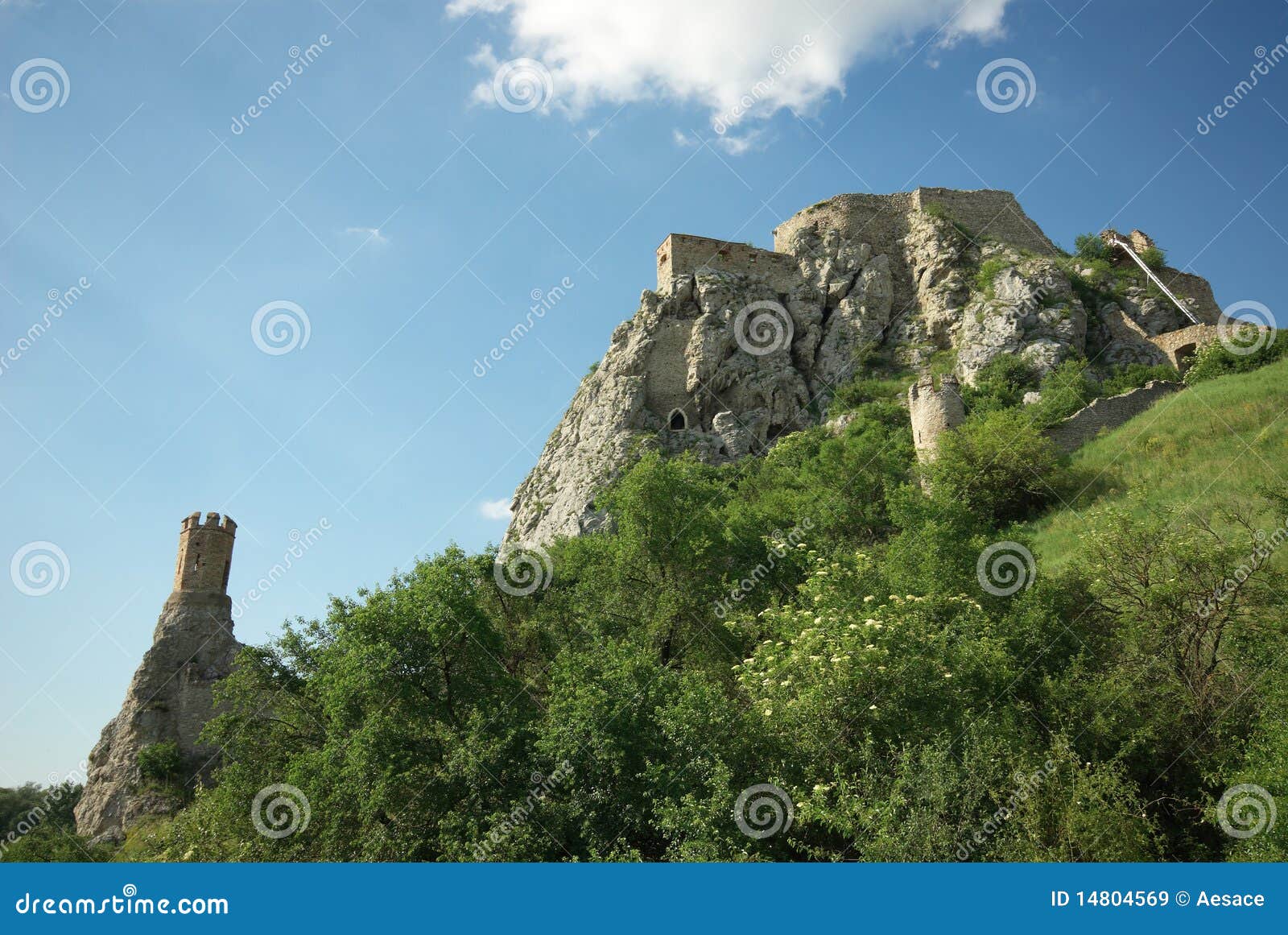 Devin Castle on a hill stock image. Image of travel, telling - 14804569
