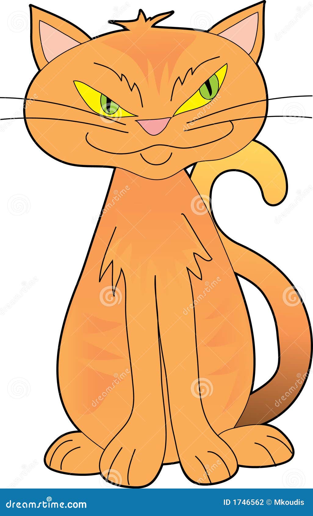Devious Cat stock vector. Illustration of face, mammal - 1746562
