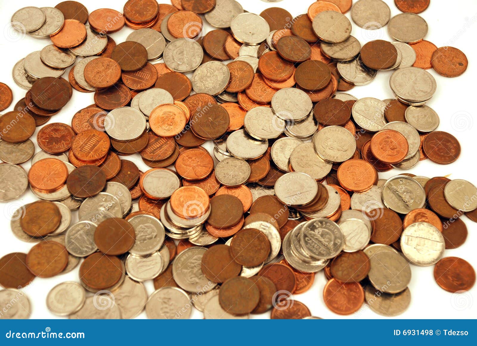 Devise - argent canadien photo stock éditorial. Image du quarts - 6931498