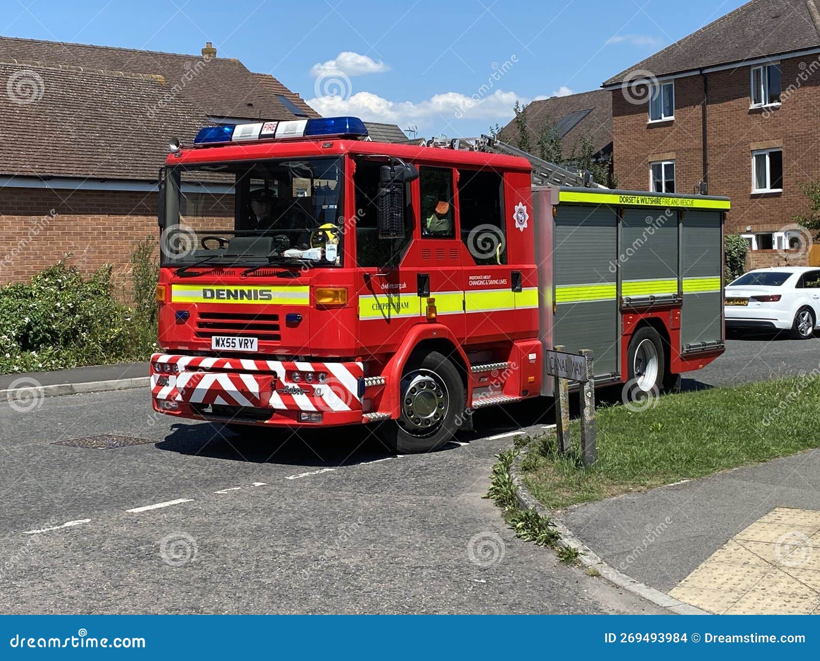 Devizes, Wiltshire, UK. June 2020. Dennis Fire Engine from Wiltshire ...