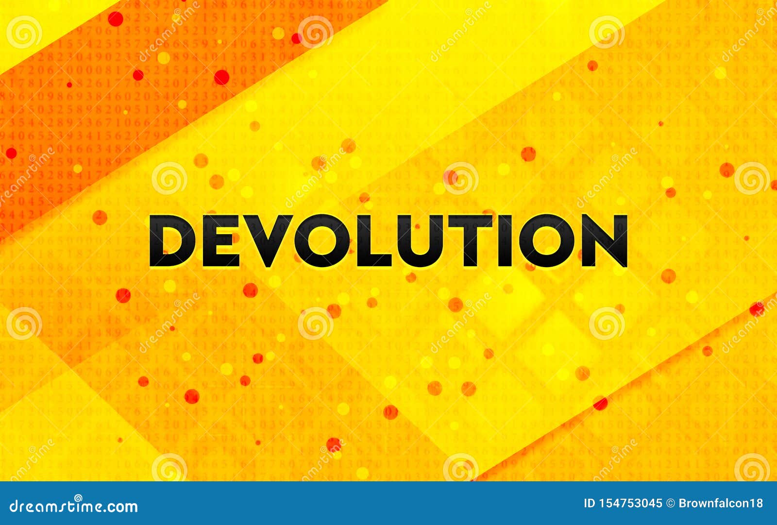 Devolution Abstract Digital Banner Yellow Background Stock Illustration ...