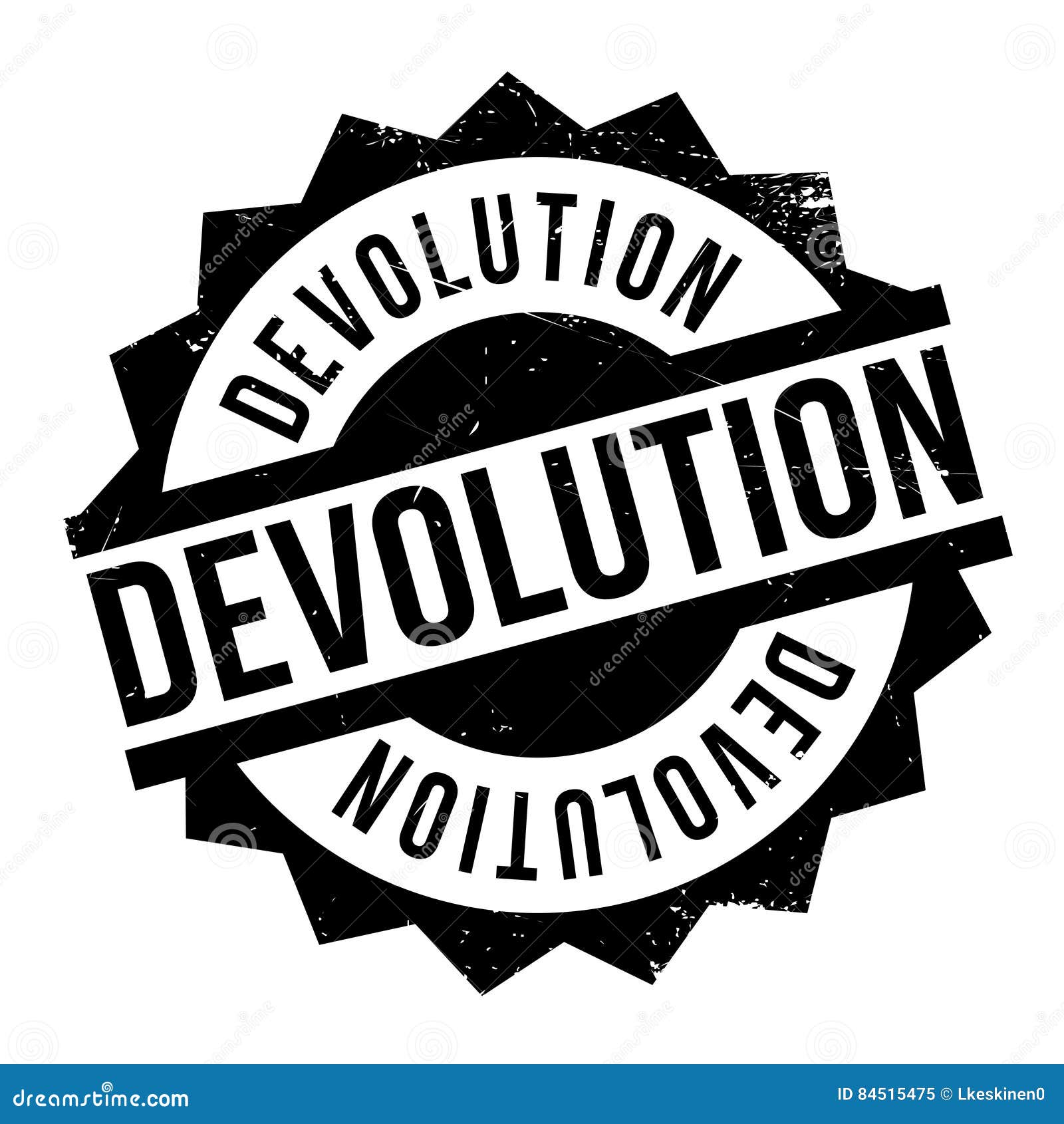 Devolution rubber stamp stock illustration. Illustration of icon - 84515475