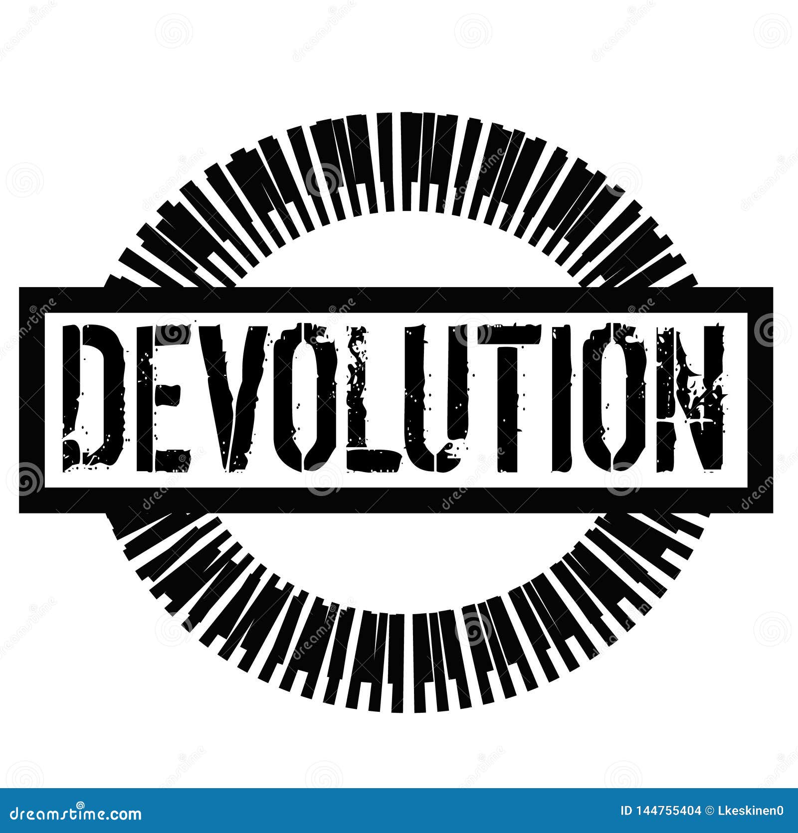 Devolution Sign Or Stamp Cartoon Vector | CartoonDealer.com #182116715