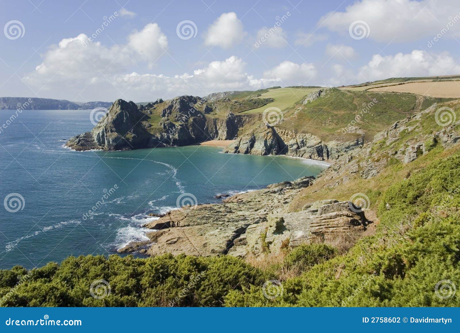 Devon stock photo. Image of cliffs, coast, nature, landscape - 2758602