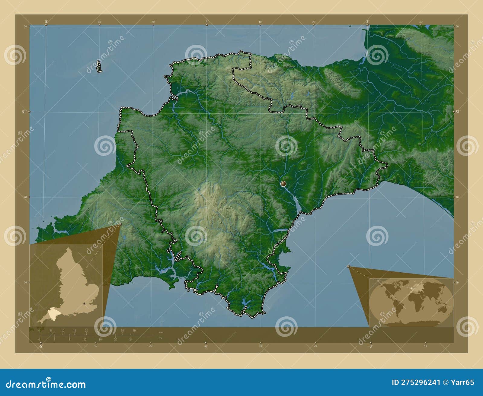 Devon, England - Great Britain. Physical. Capital Stock Illustration ...