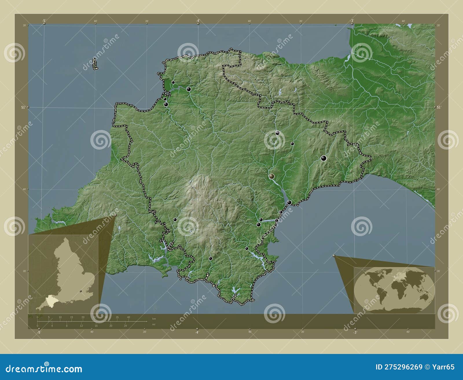 Devon, England - Great Britain. Wiki. Major Cities Stock Illustration ...
