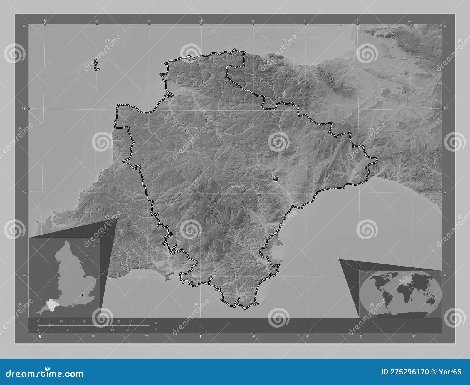 Devon, England - Great Britain. Grayscale. Capital Stock Illustration ...