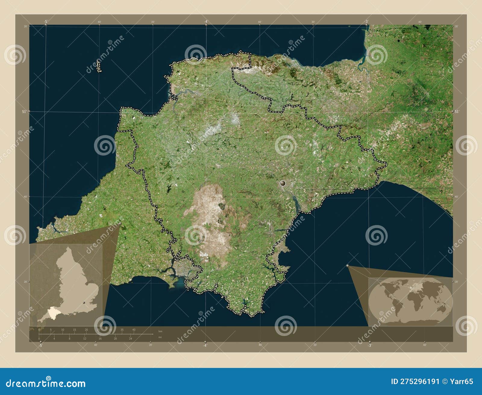 Devon, England - Great Britain. High-res Satellite. Capital Stock ...
