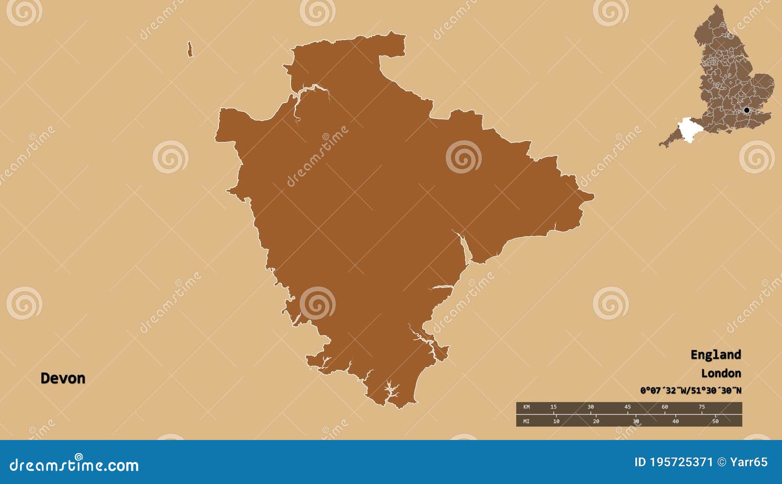 Devon, Administrative County of England, Zoomed. Pattern Stock ...