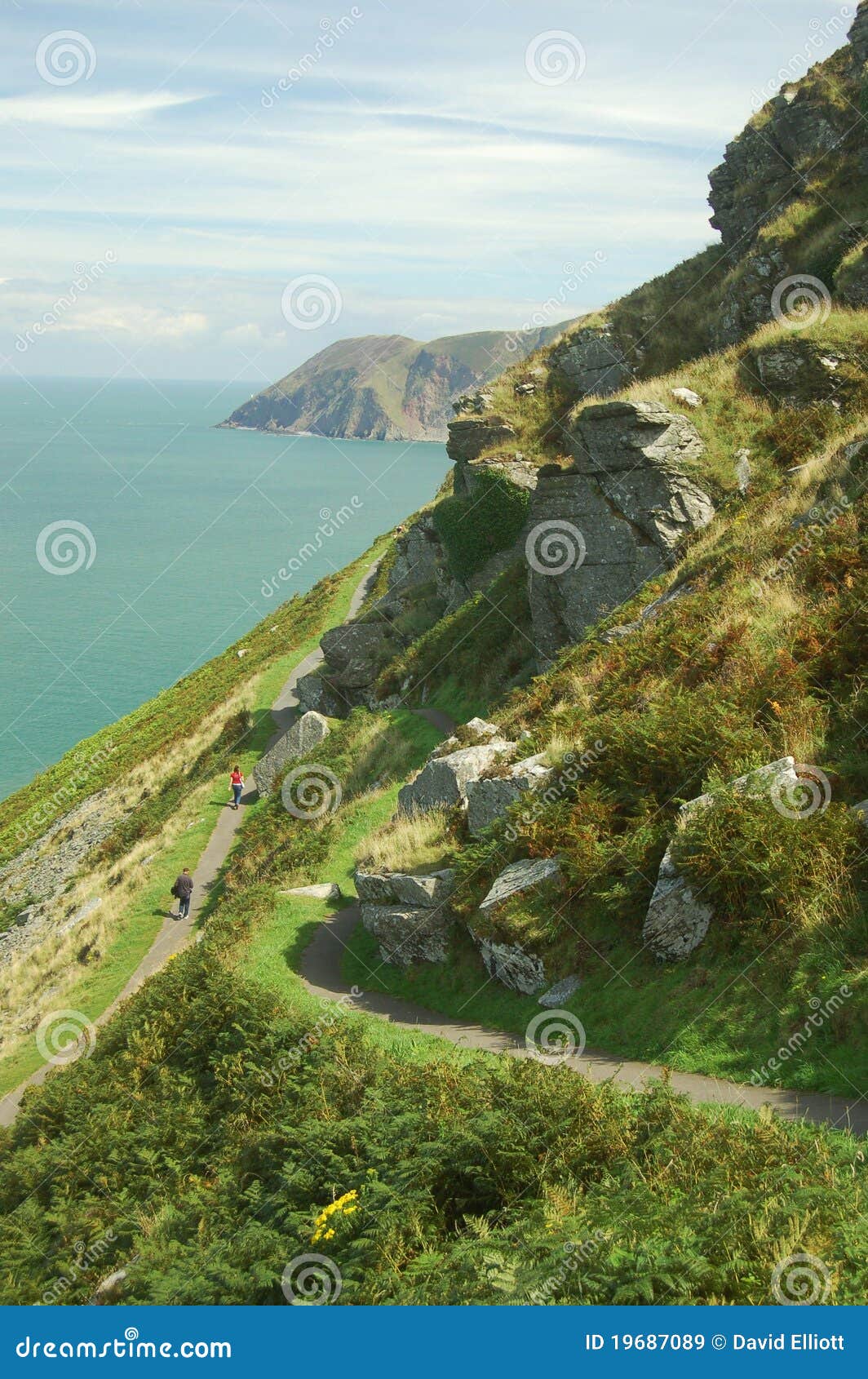 Devon Coastal Walk stock image. Image of holiday, walk - 19687089