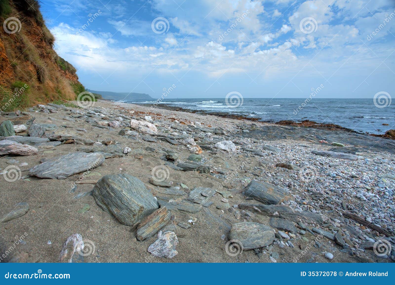 Devon coastline, England stock photo. Image of shoreline - 35372078