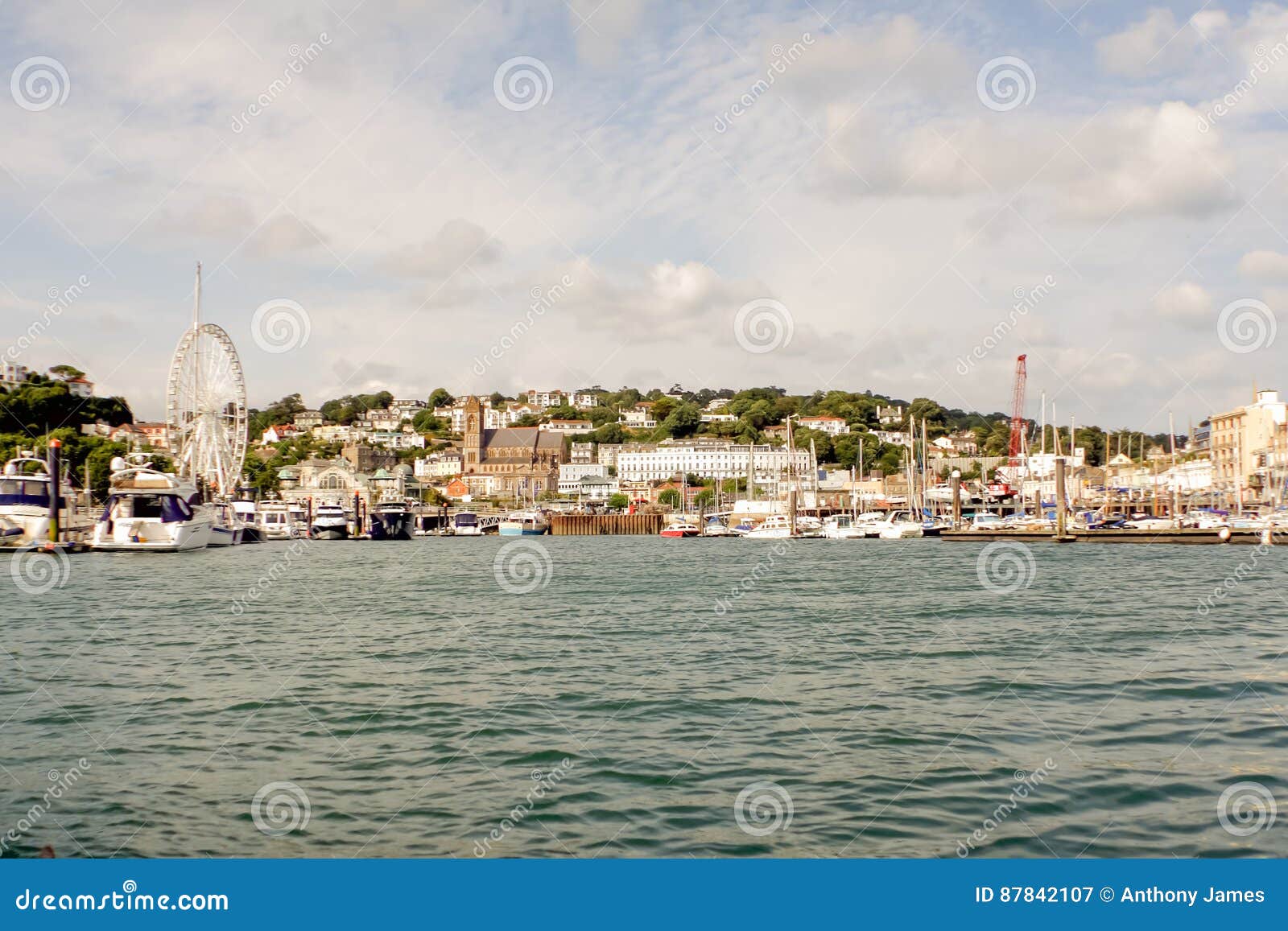 Devon Coastline from the Sea Stock Image - Image of summertime, outside ...