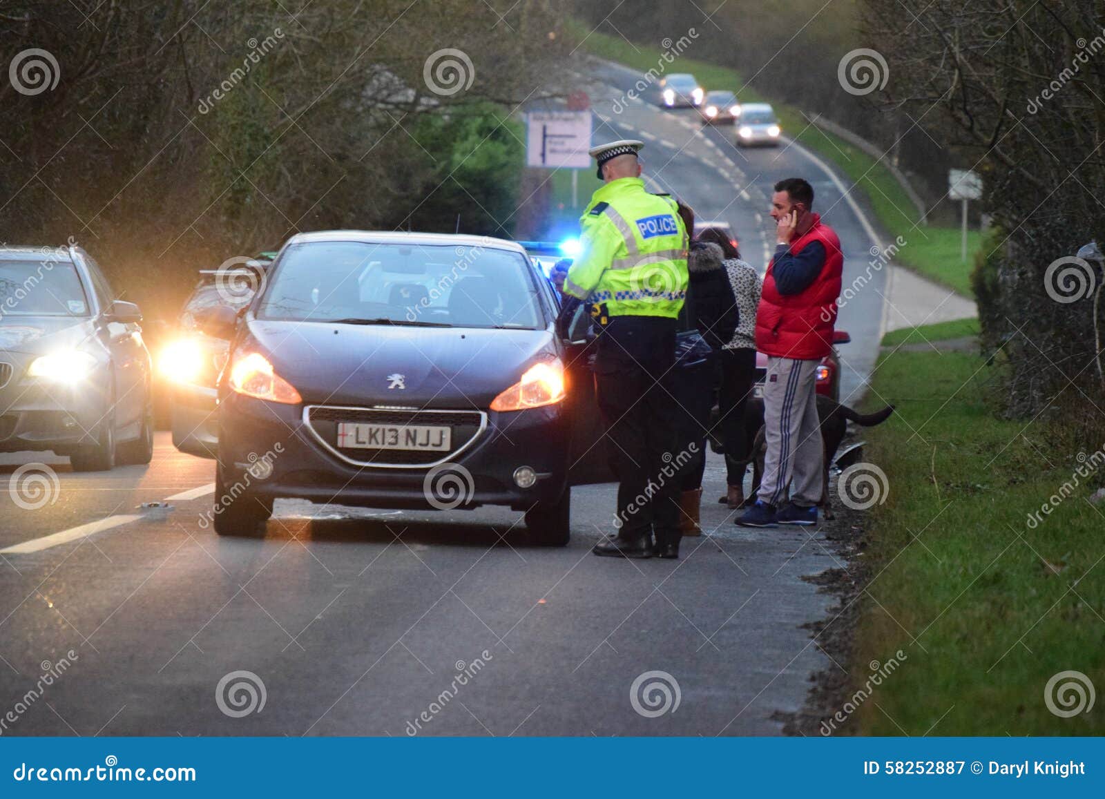 Devon and Cornwall Police Deal with RTC Editorial Photography - Image ...