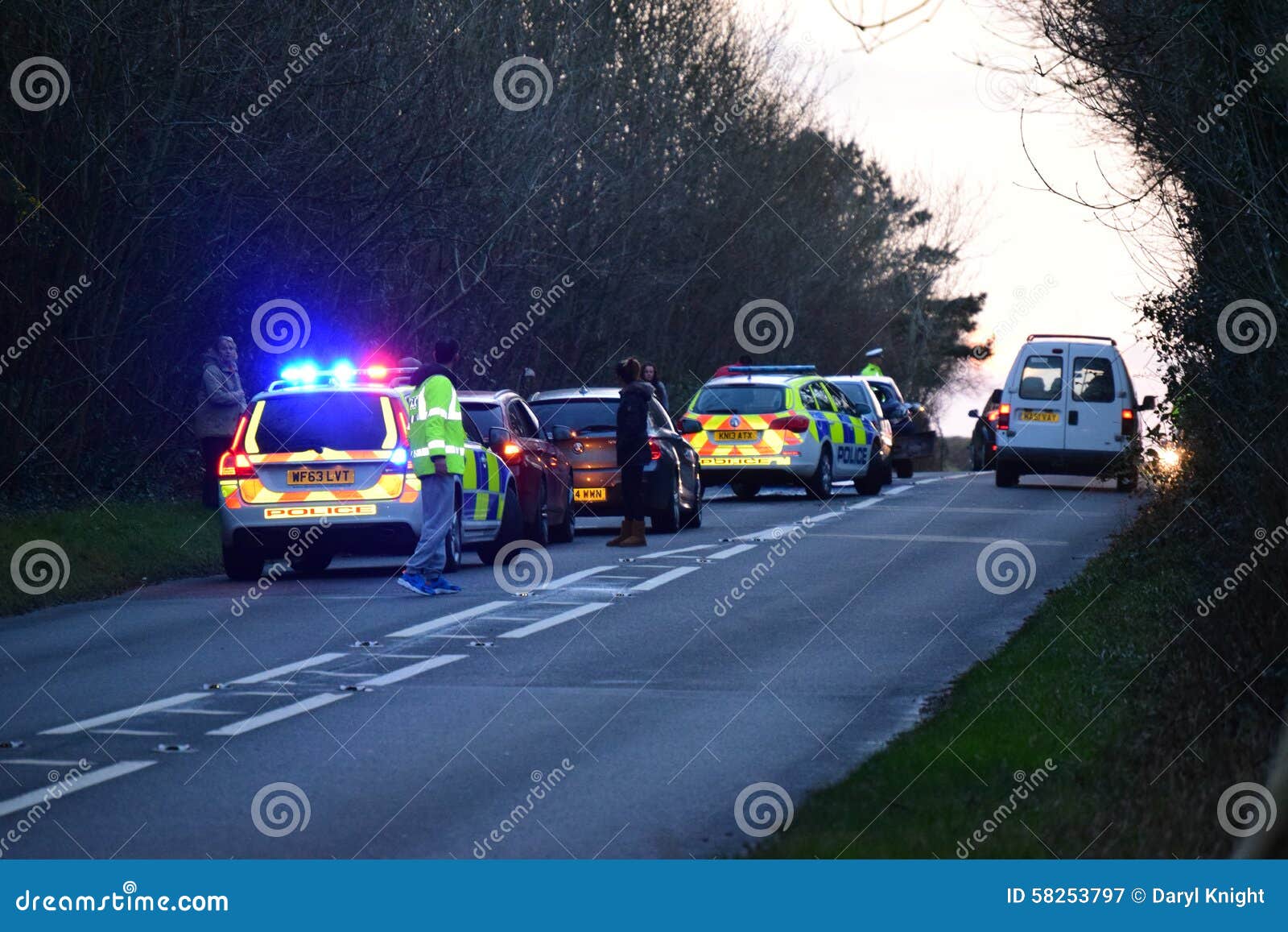 Devon and Cornwall Police Deal with RTC Editorial Photography - Image ...
