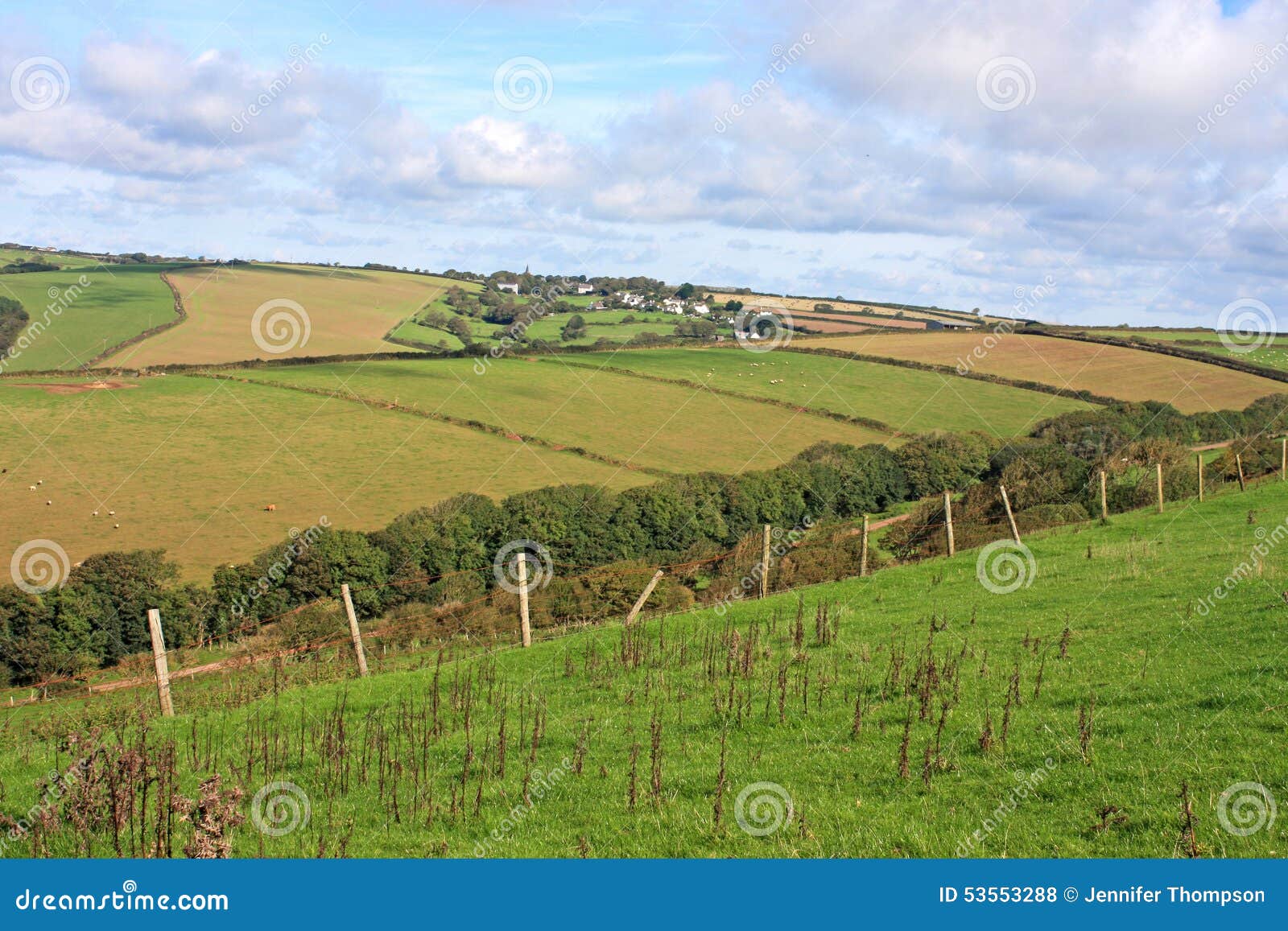 Devon countryside stock photo. Image of farmhouse, ploughed - 53553288