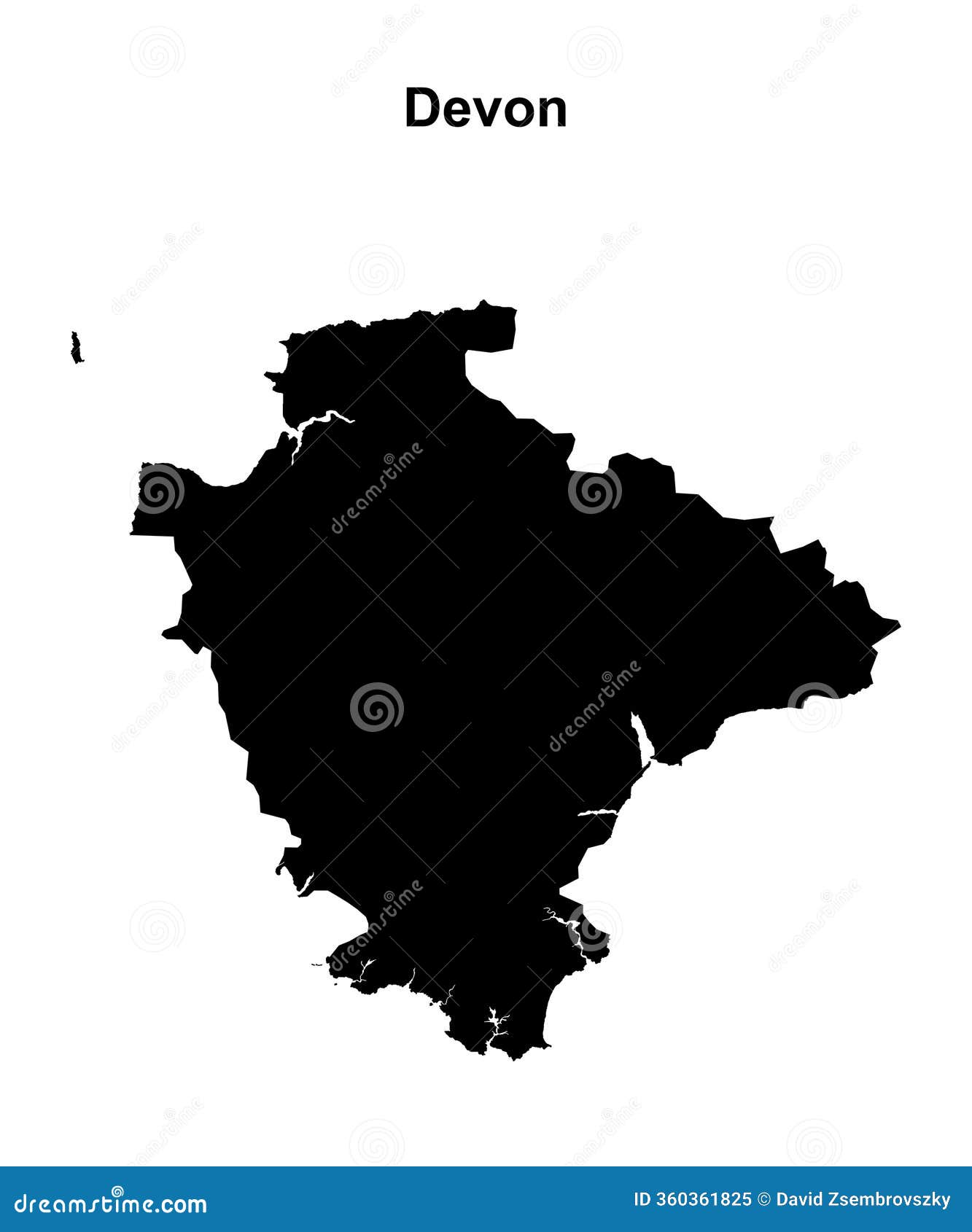 Devon County Administrative Map Vector Illustration | CartoonDealer.com ...
