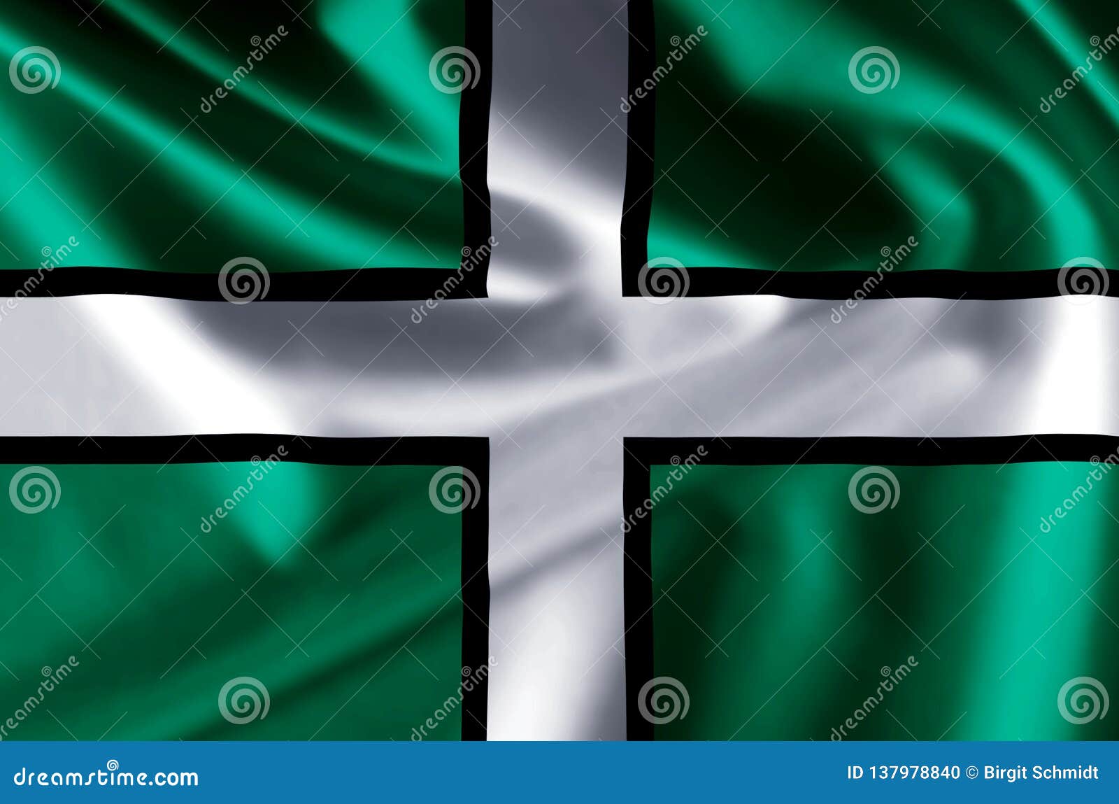 Devon Realistic Flag Illustration. Stock Illustration - Illustration of ...