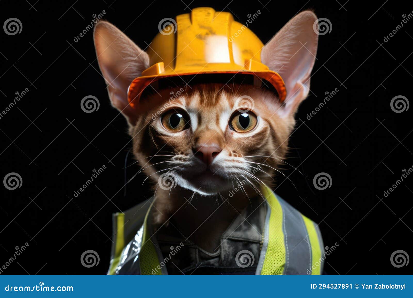 Devon Rex Cat Dressed As A Rapper On Mint Color Background Stock ...