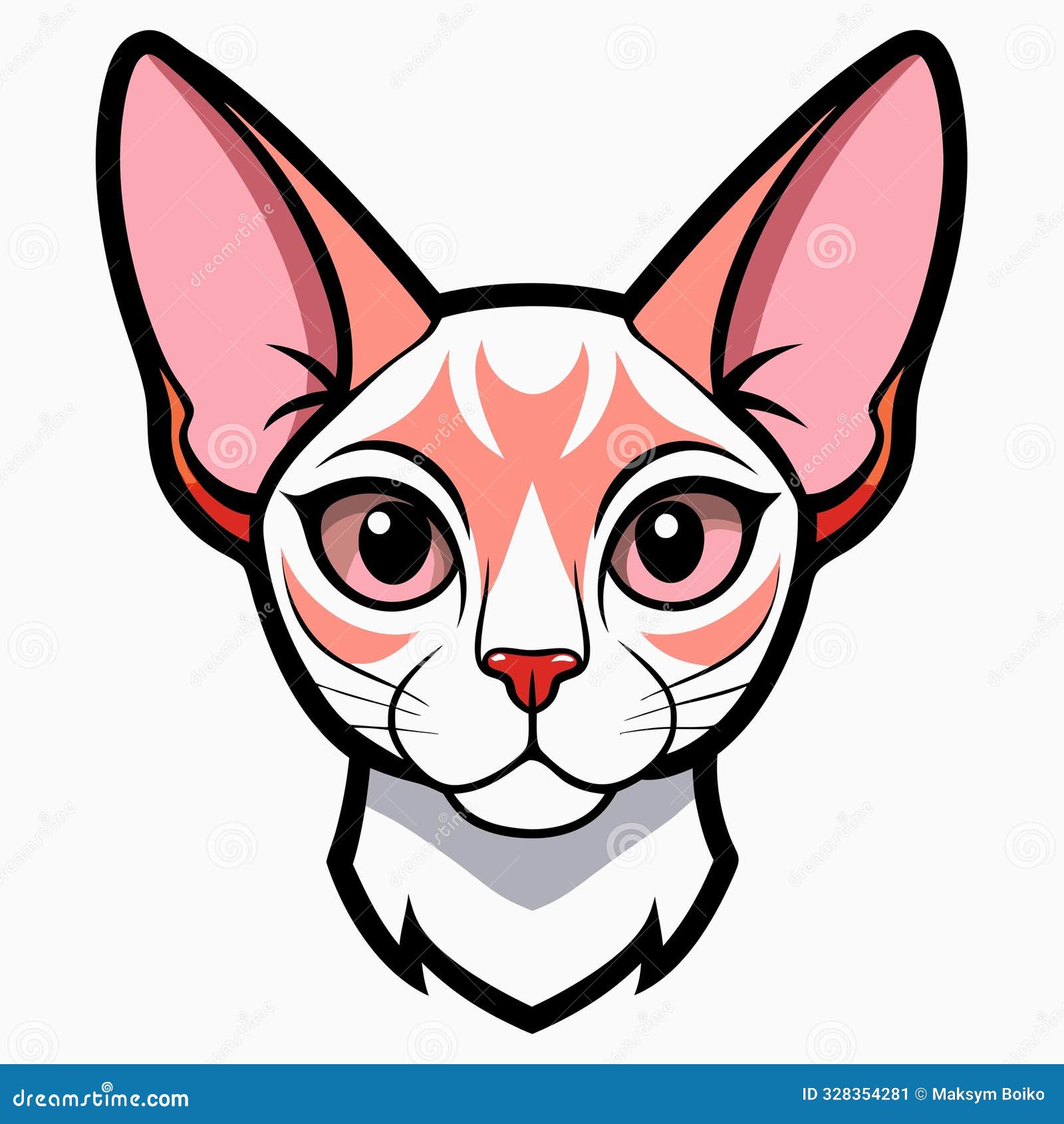Devon Rex Cat Laughs Kawaii Stock Vector - Illustration of cartoon ...