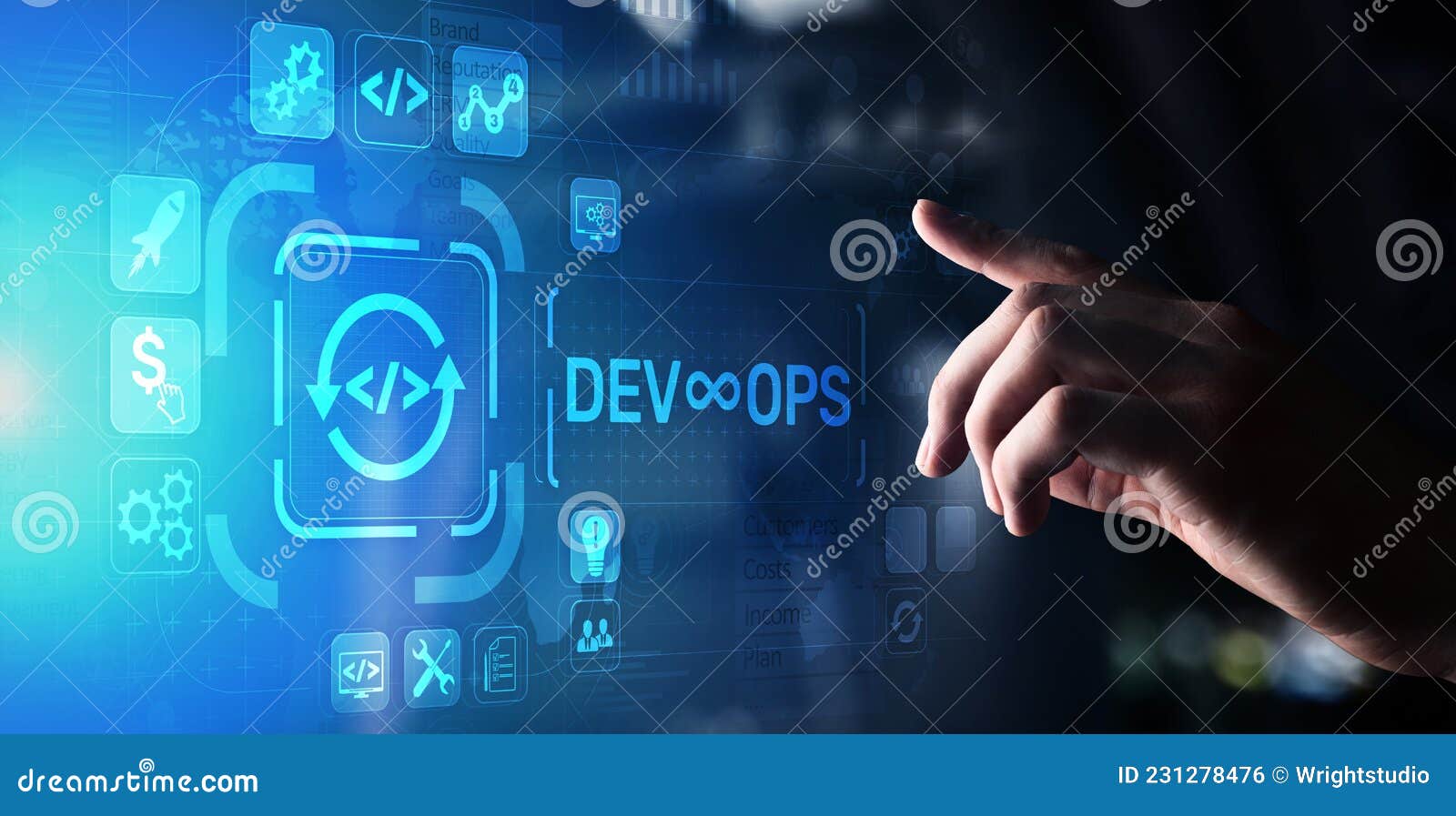 DevOps Agile Development Concept on Virtual Screen Stock Photo - Image ... DevOps Agile Development Concept on Virtual Screen Stock Photo - Image ...