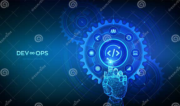 Devops Agile Development And Optimisation Concept Software